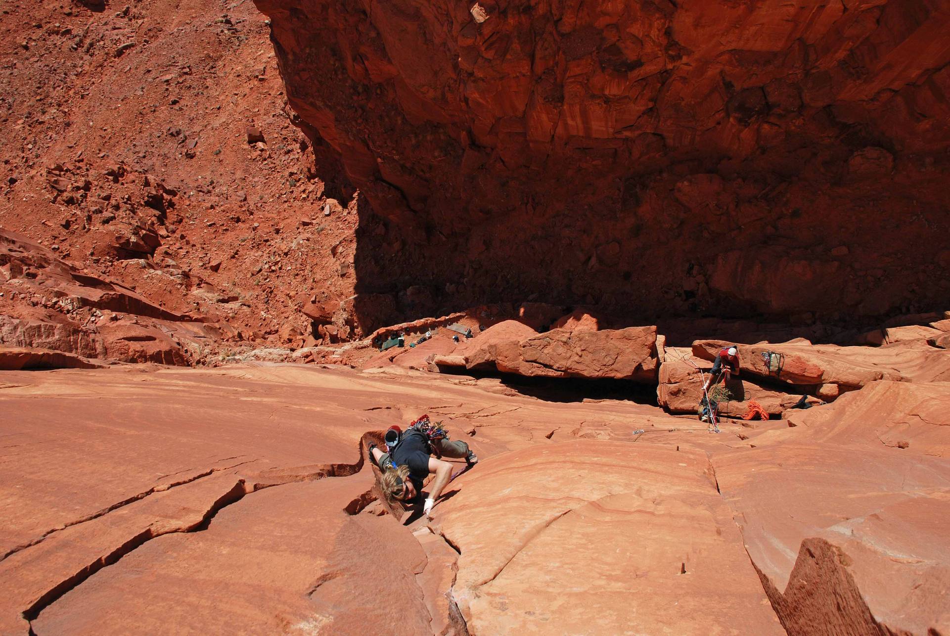 ROCK CLIMBING - PAGE ARIZONA - GLEN CANYON - LAKE POWELL - GRAND STAIRCASE